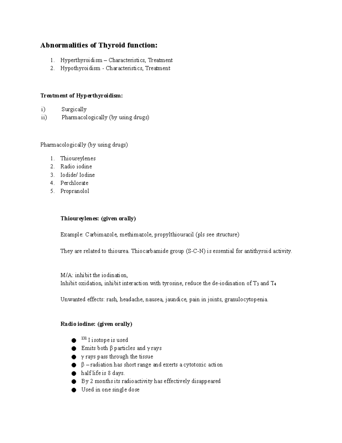 4108 Thyroid gland - Lecture note - Abnormalities of Thyroid function ...