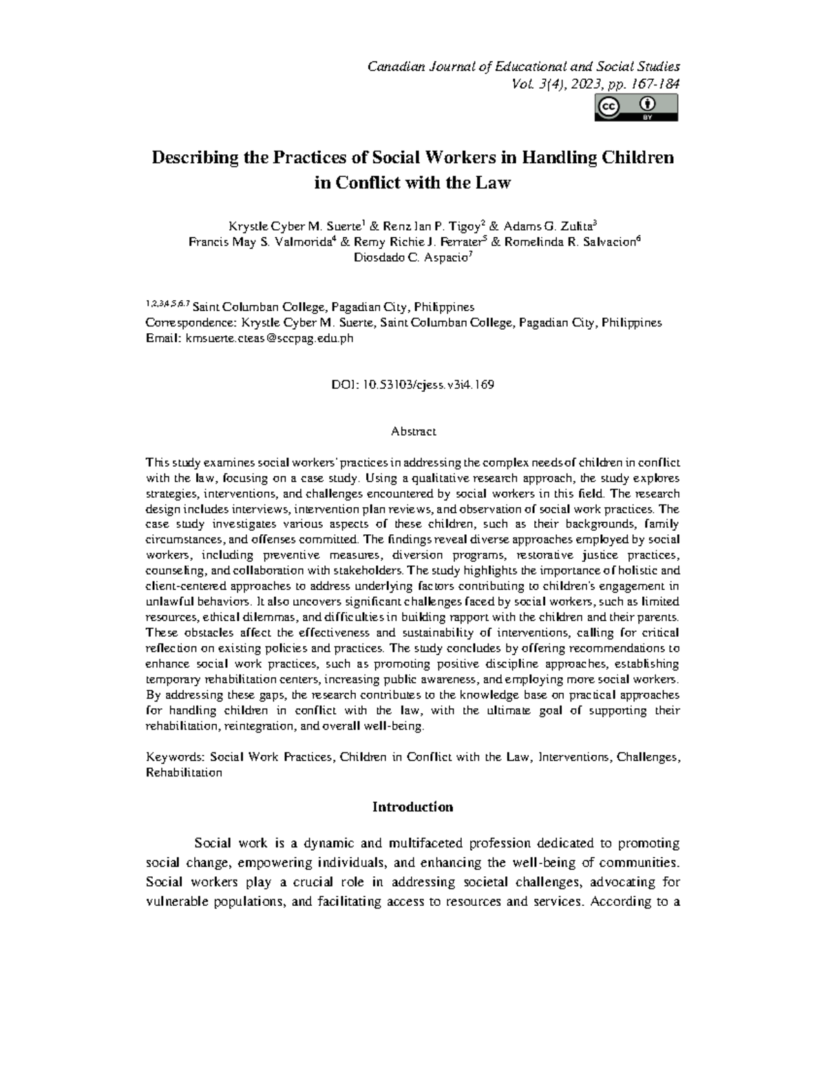 Practices of Social Work - Canadian Journal of Educational and Social ...