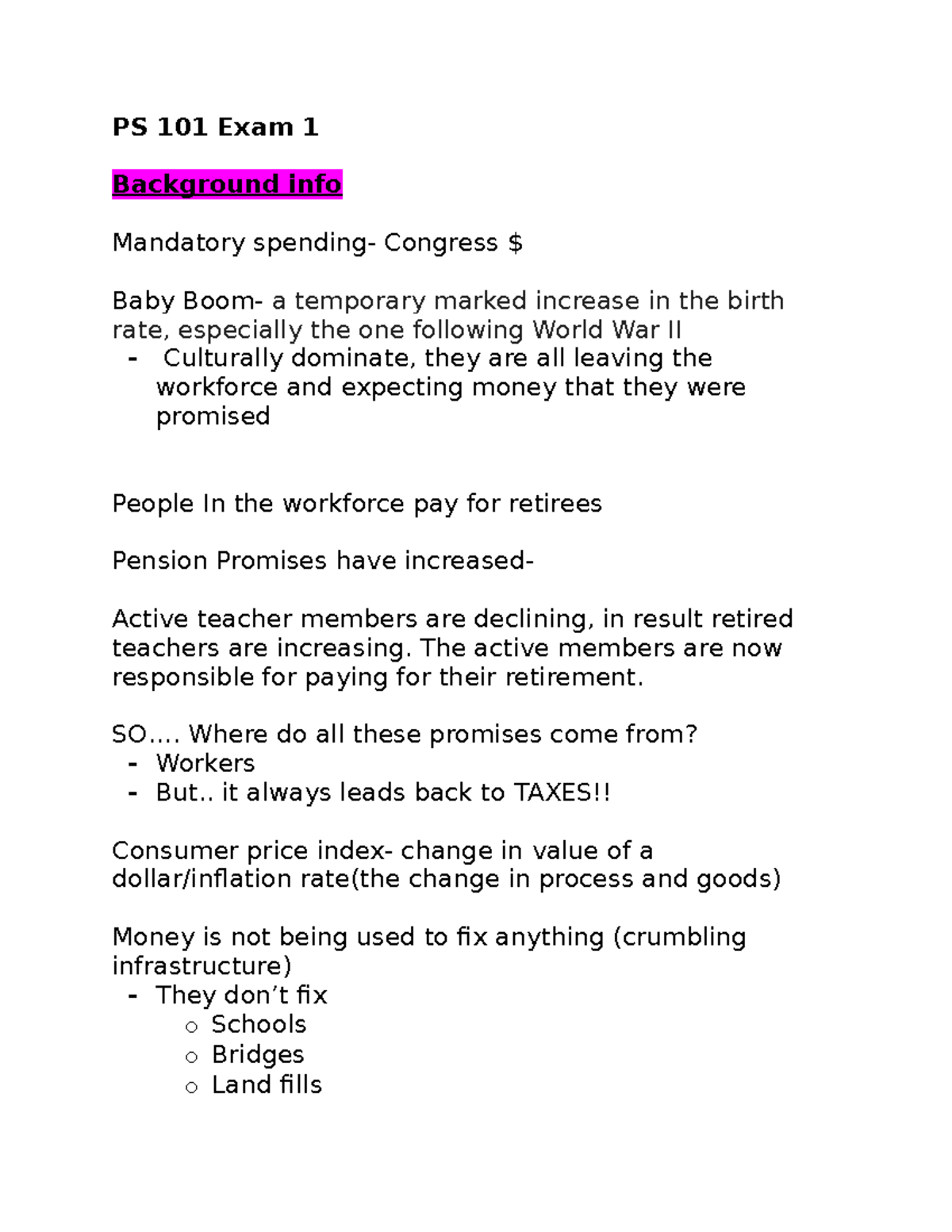 Exam 1 - Political Science 101 Exam 2 - PS 101 Exam 1 Background info ...