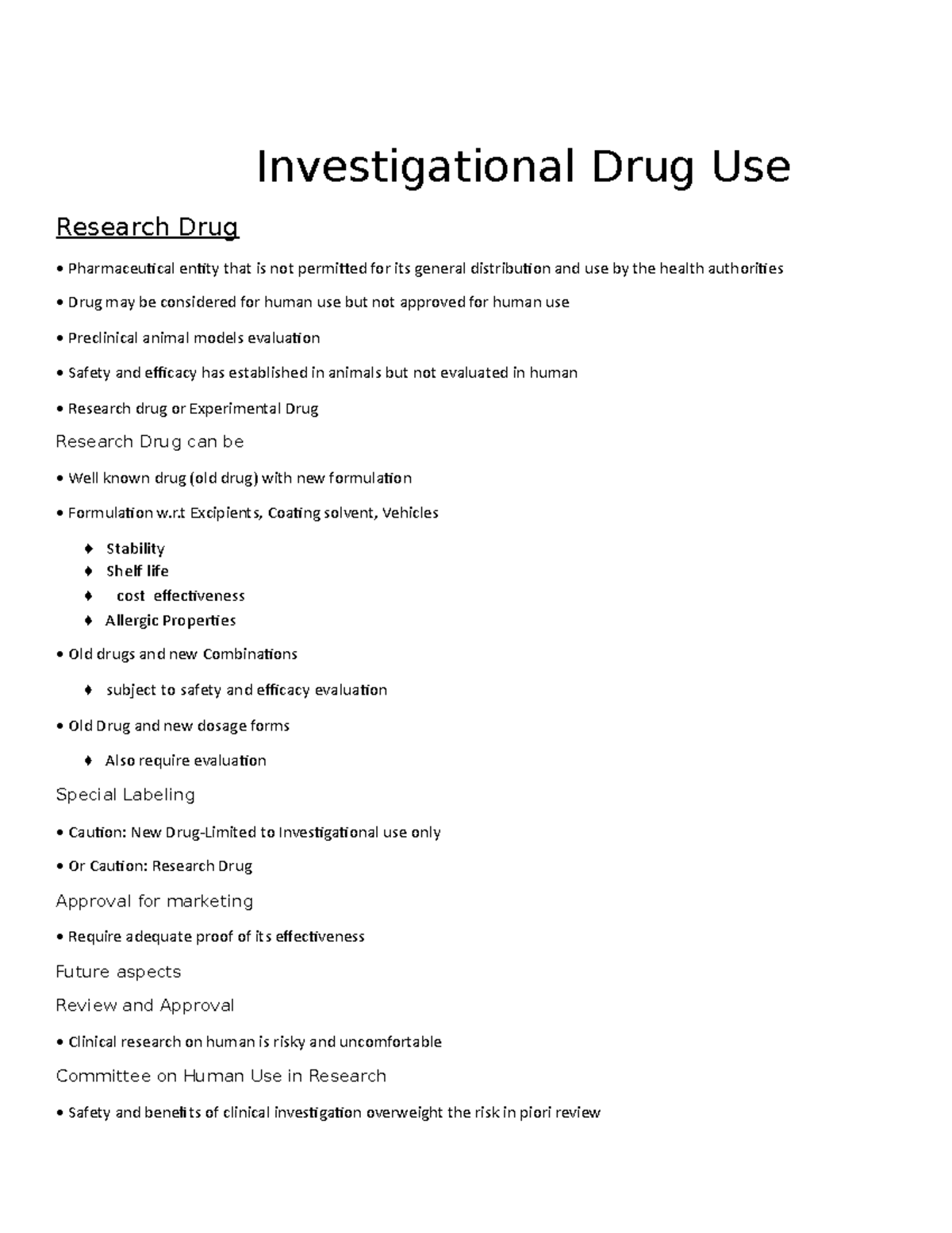 Chapter - 10 Investigational Drug Use - Investigational Drug Use ...
