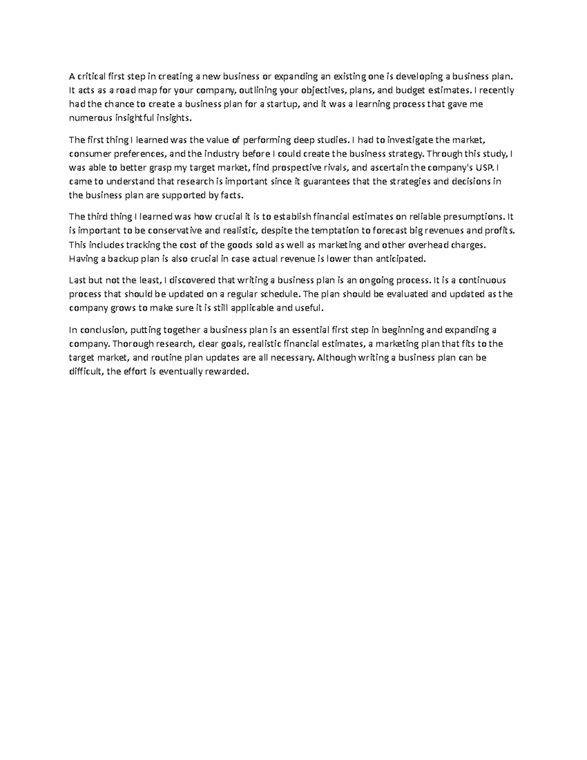 Abrasaldo reflection-paper - A critical first step in creating a new ...