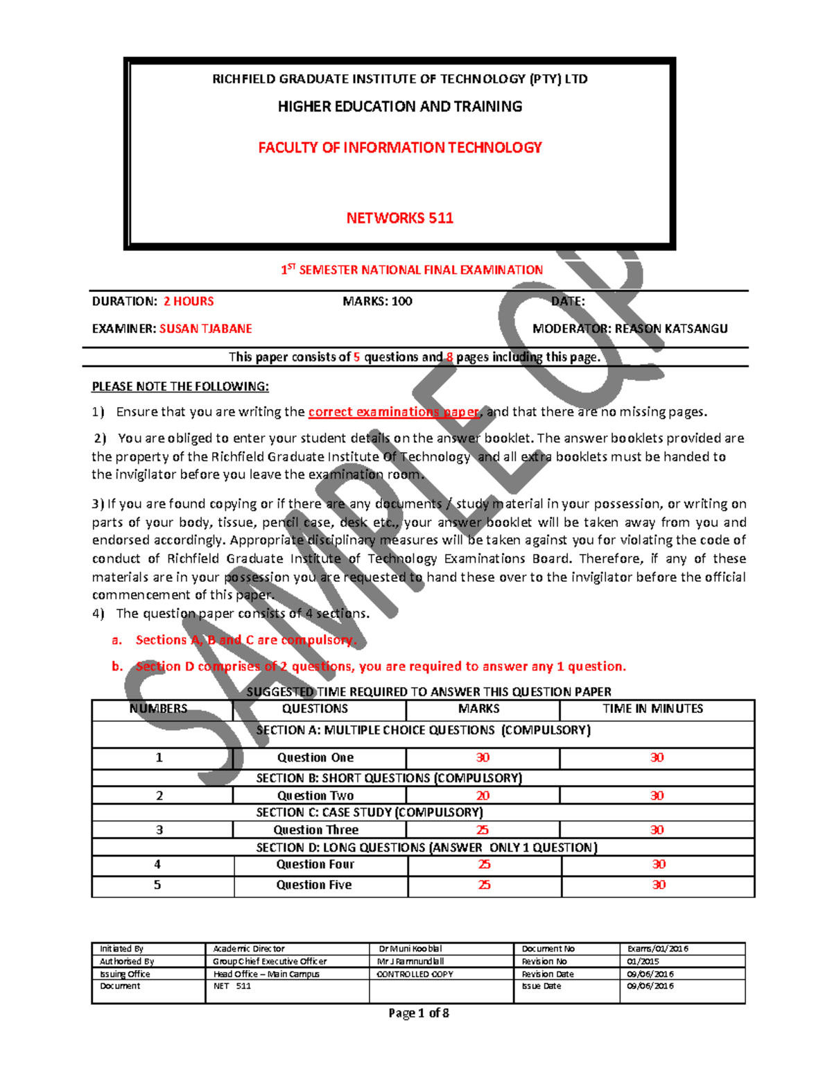 NET 511 - networks assignment - Initiated By Academic Director Dr Muni ...
