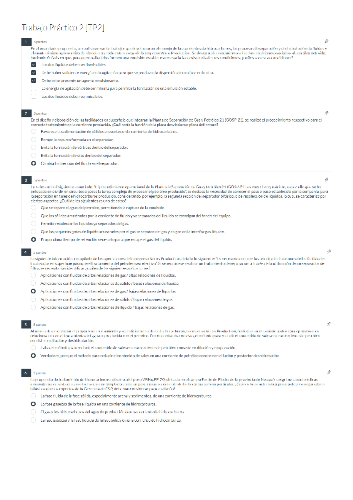TP-2 92 Porciento-NOTA 9 - Almacenamiento, transporte y refinamiento - Studocu