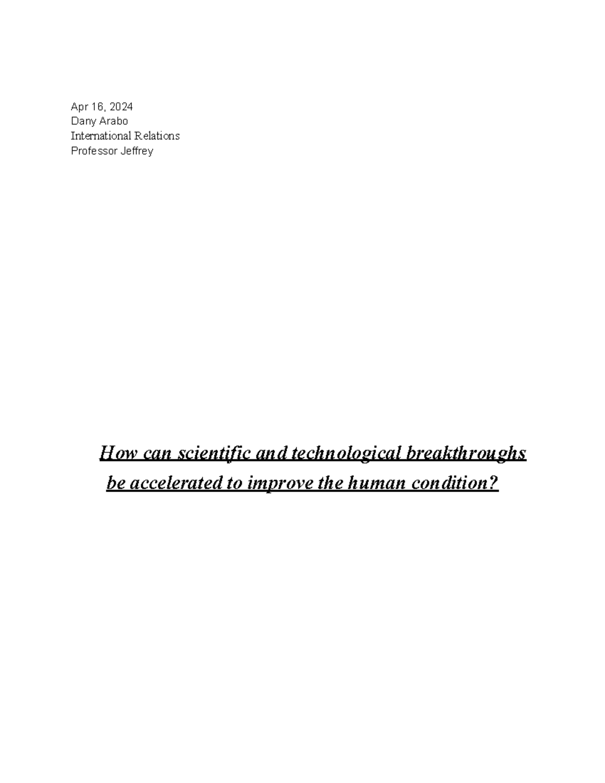 Global Challenge 14 Research Topic Revised Paper - Apr 16, 2024 Dany ...