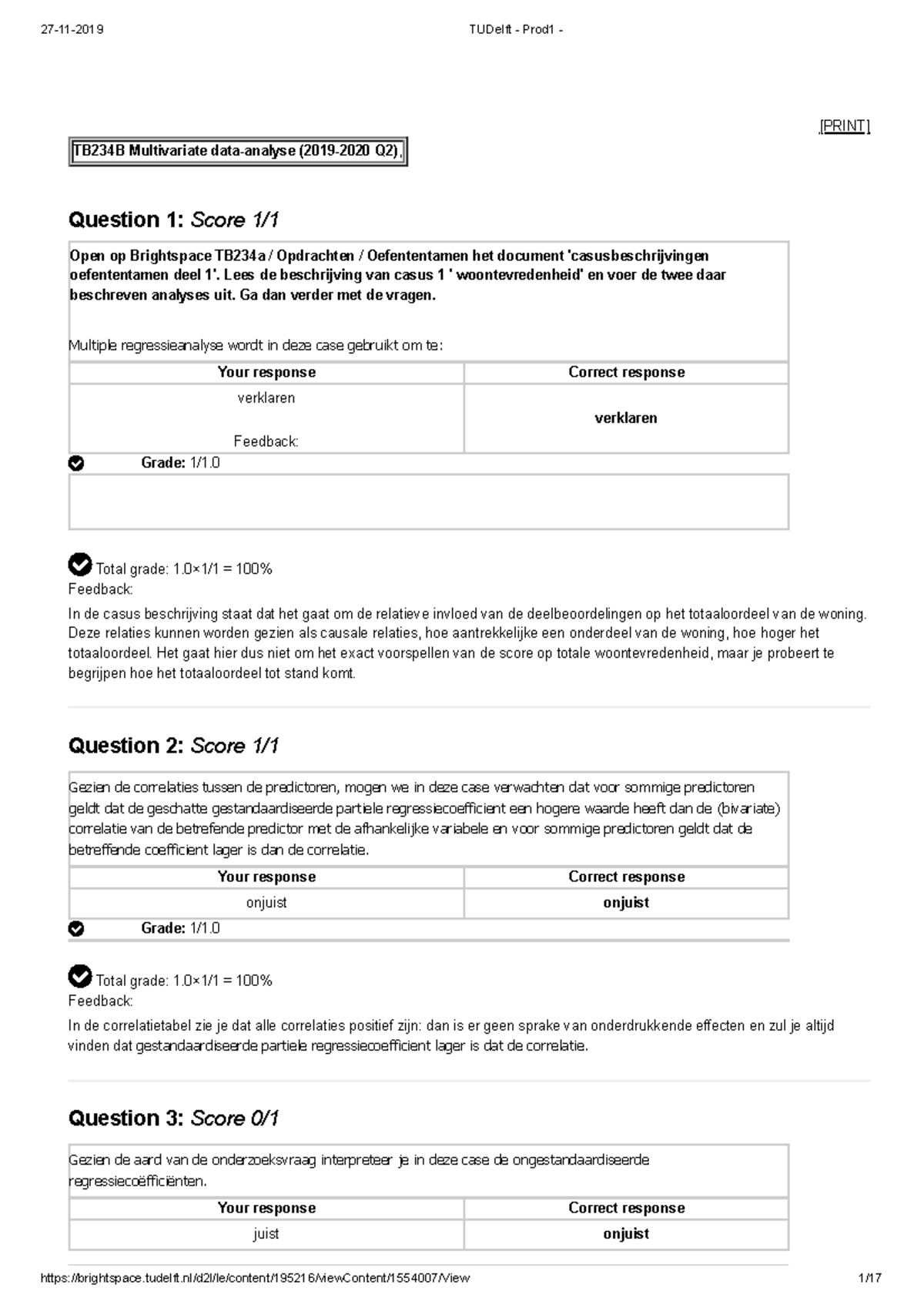 Oefententamen 1 - TB234B Multivariate data-analyse (2019 20 Q2) - Warning: TT: undefined ...