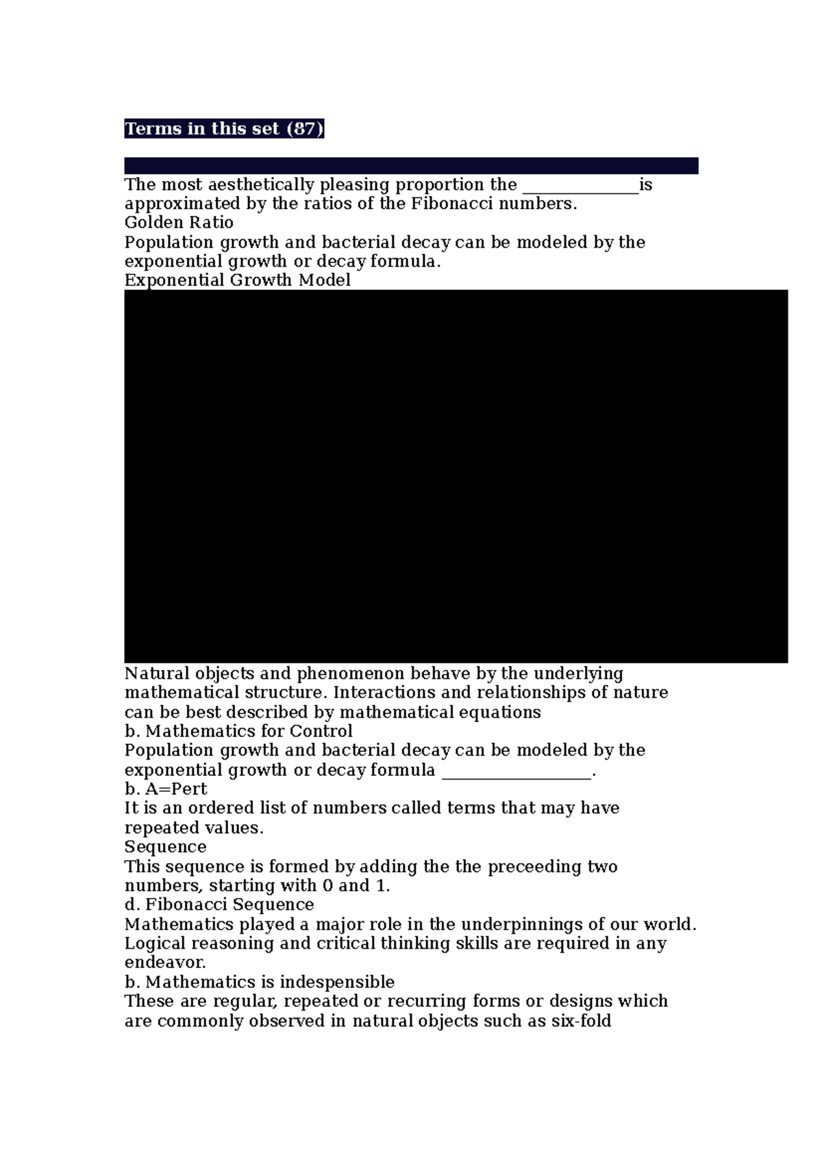 Math in modern Complete - Terms in this set (87) The most aesthetically ...