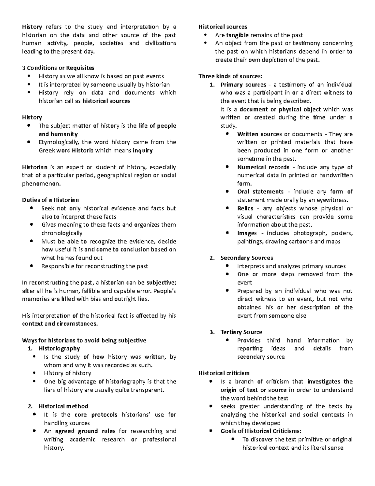 Rph - History refers to the study and interpretation by a historian on ...