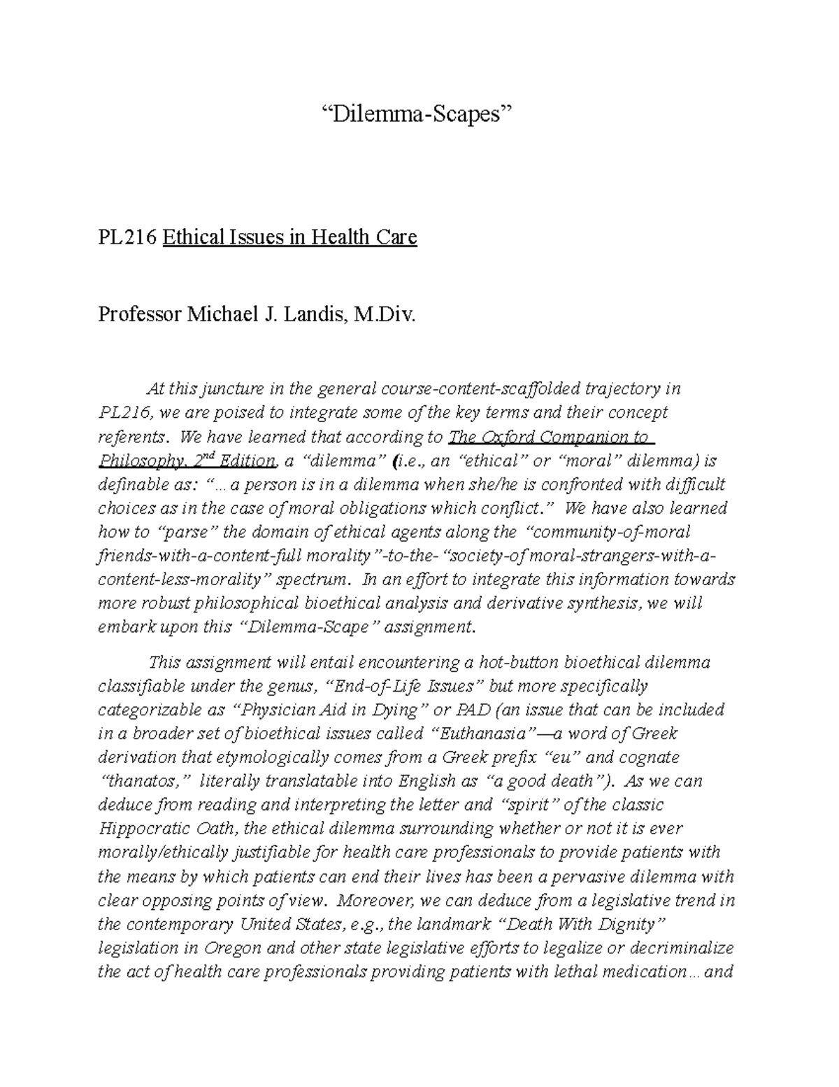 Copy of Dilemma Scapes Assignment Guidelines and Submission Template ...