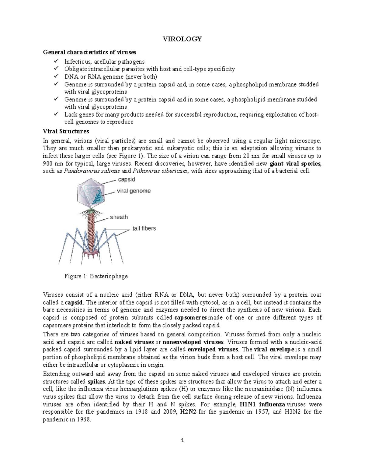 Virology - VIROLOGY General characteristics of viruses Infectious ...