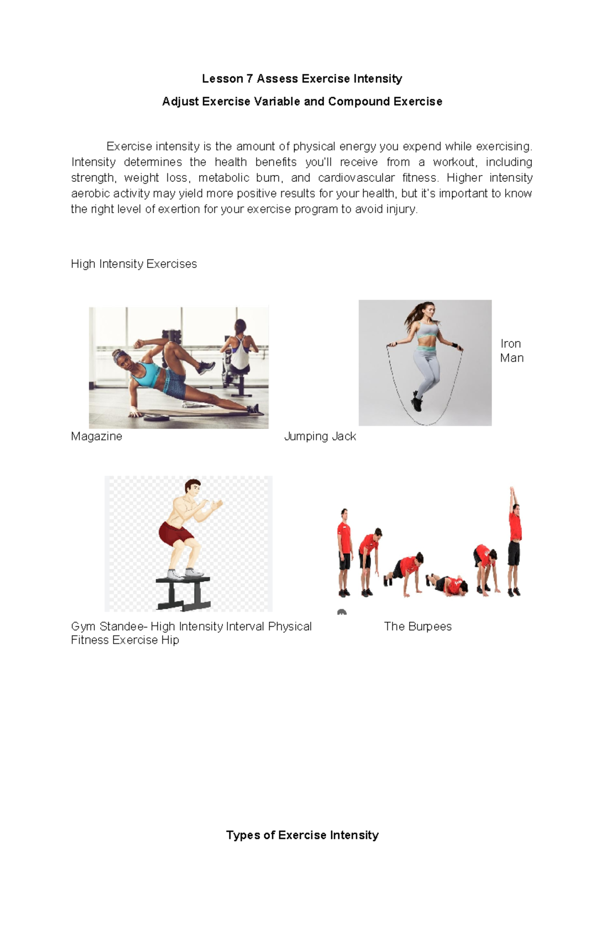 Inbound 6594443671545021282 - Lesson 7 Assess Exercise Intensity Adjust ...