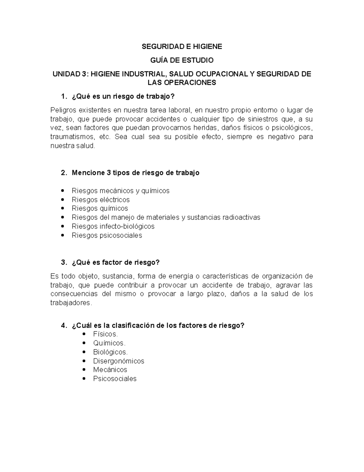 GUIA- Unidad III -SEG-E- Higiene BQ. GPOS. B y A 2021 - SEGURIDAD E HIGIENE GUÍA DE ESTUDIO ...