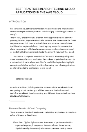 AN Architecture FOR Federated Cloud Computing - AN ARCHITECTURE FOR ...