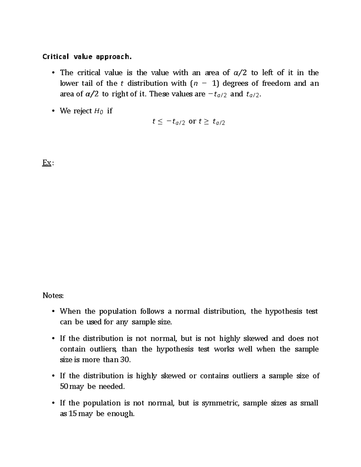 Section 10 - Teach by Prof. Weidong Chen - Critical value approac h ...