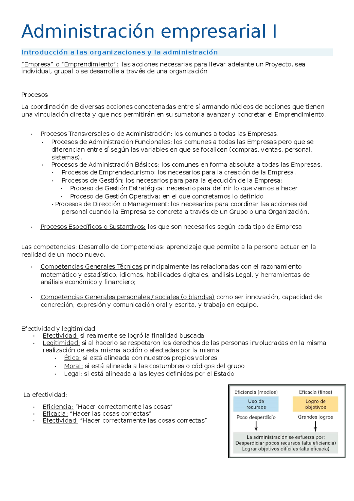 Administracion Empresarial - · Procesos Transversales o de ...