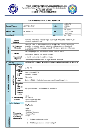 Plane AND Solid Goemetry QUIZ - PLANE AND SOLID GOEMETRY QUIZ Name ...