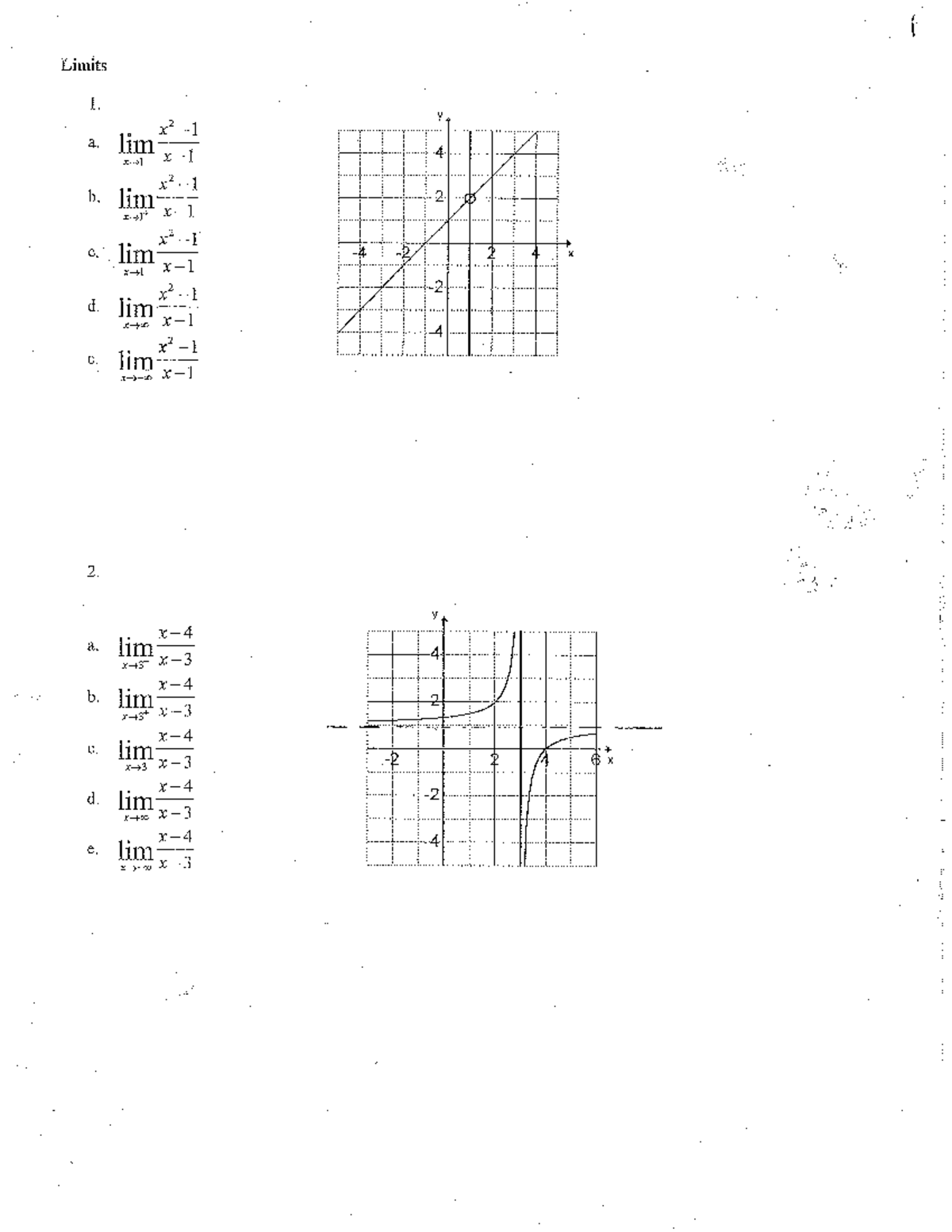 Limits Packet Studocu