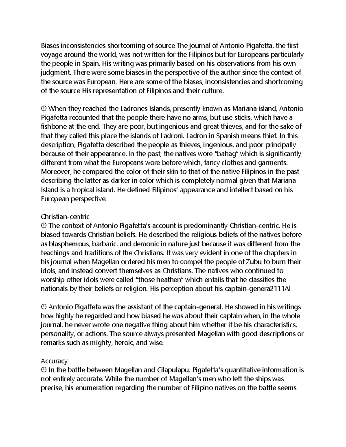 Biases inconsistencies shortcoming of source The journal of Antonio ...