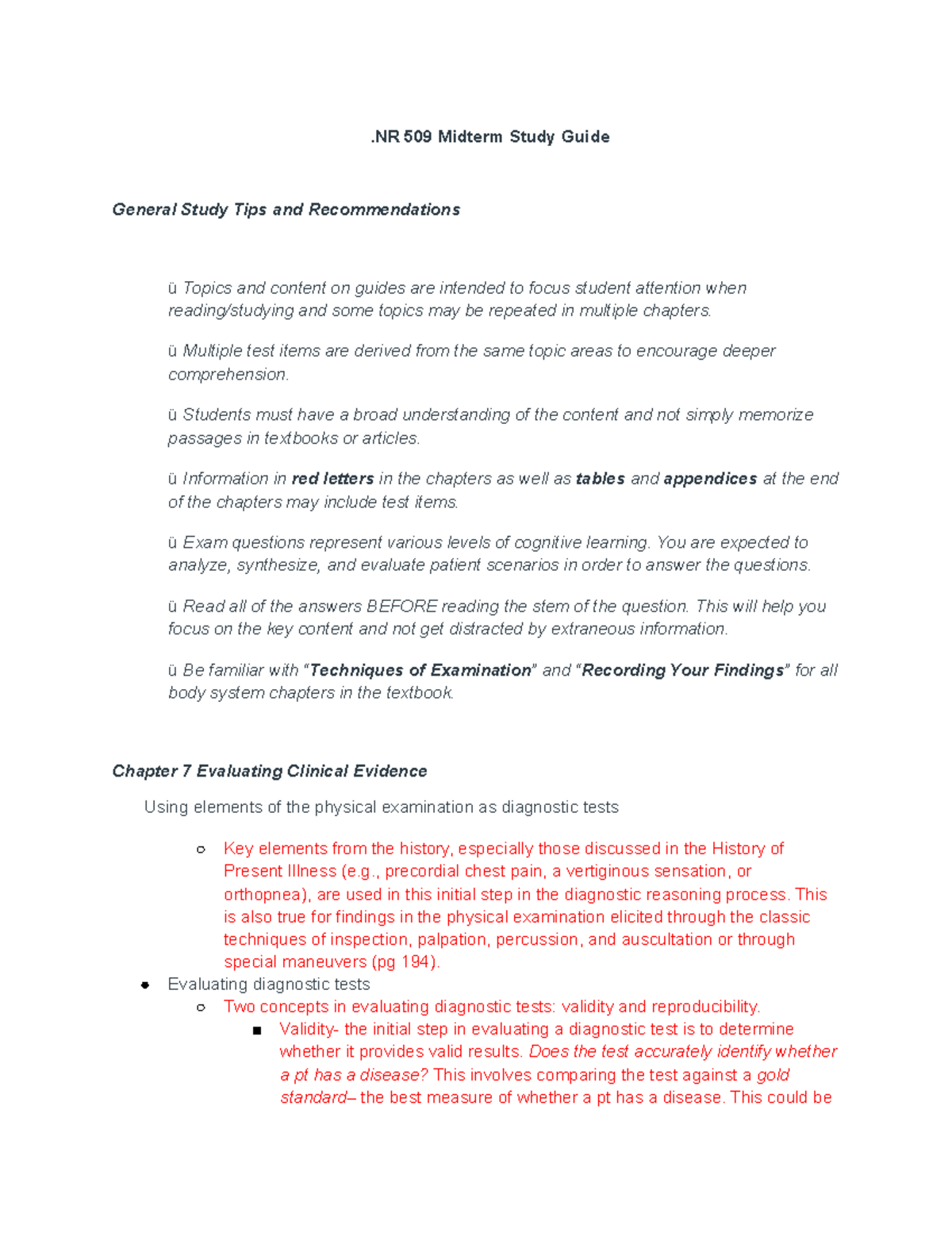 NR 509 Midterm Study Guide CH 7 - .NR 509 Midterm Study Guide General ...