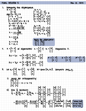 MATH 26 Sample Midterm Problems Solution - Sample Midterm Problems ...