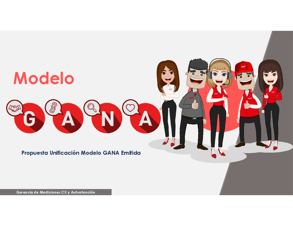 1. Modelo GANA - Gerencia de Mediciones CX y Autoatención Modelo Propuesta Unificación Modelo ...
