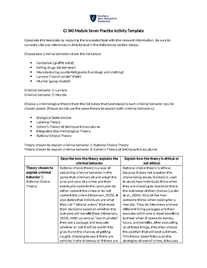 CJ 340 Module Three Practice Activity Template - CJ 340 Module Three ...