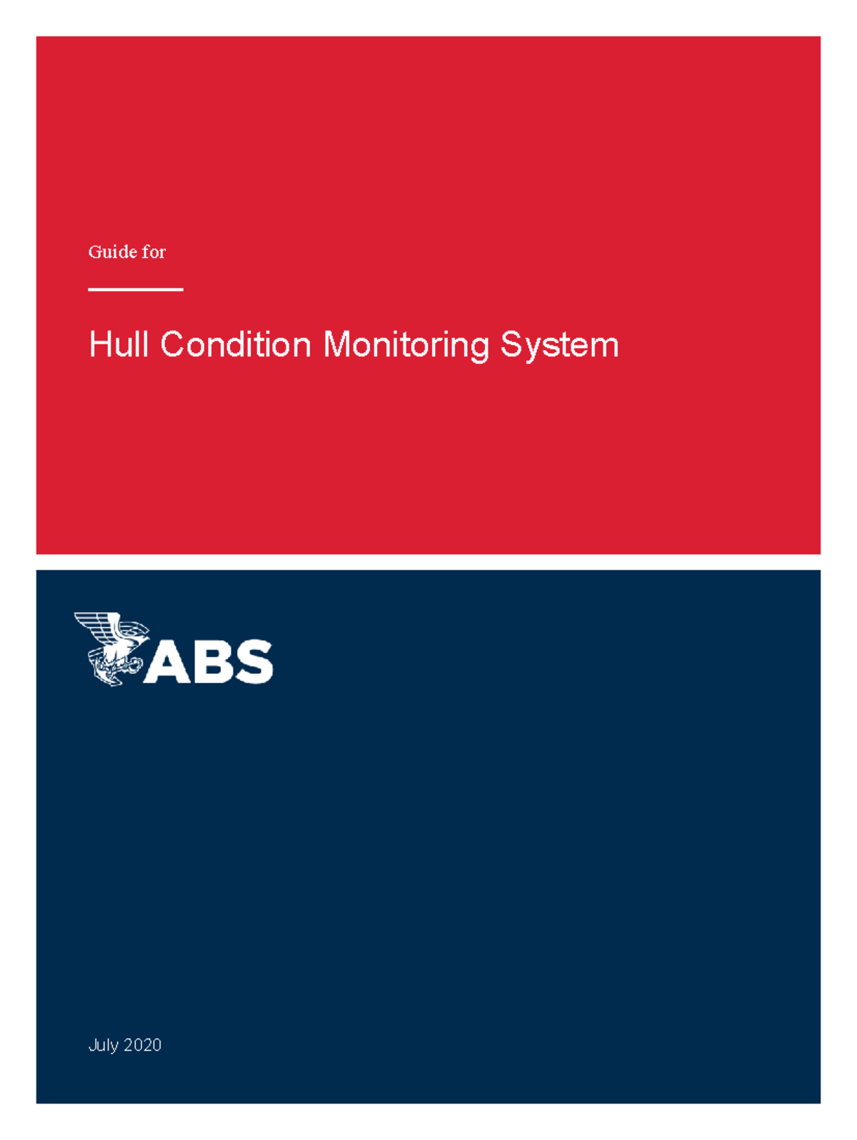 Hull condition monitoring guide july20 - Guide for Hull Condition ...