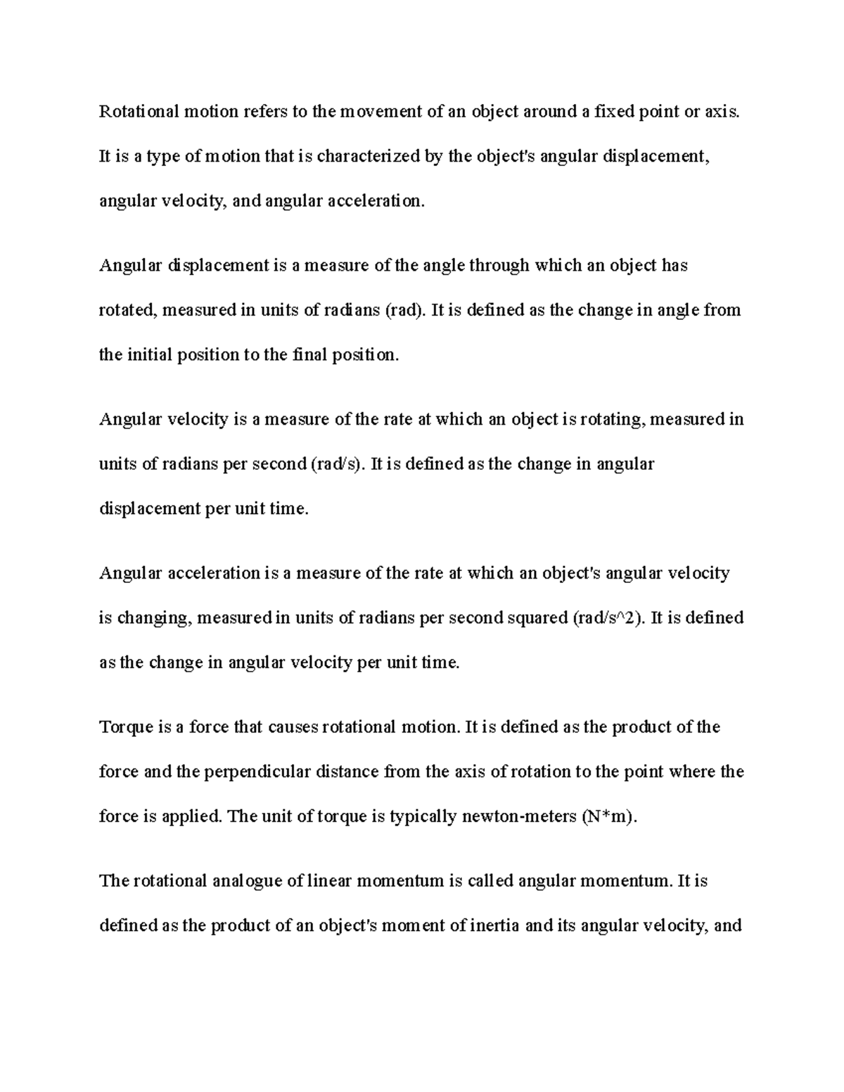 Rotational Motion Notes and Practice Problems - Rotational motion ...