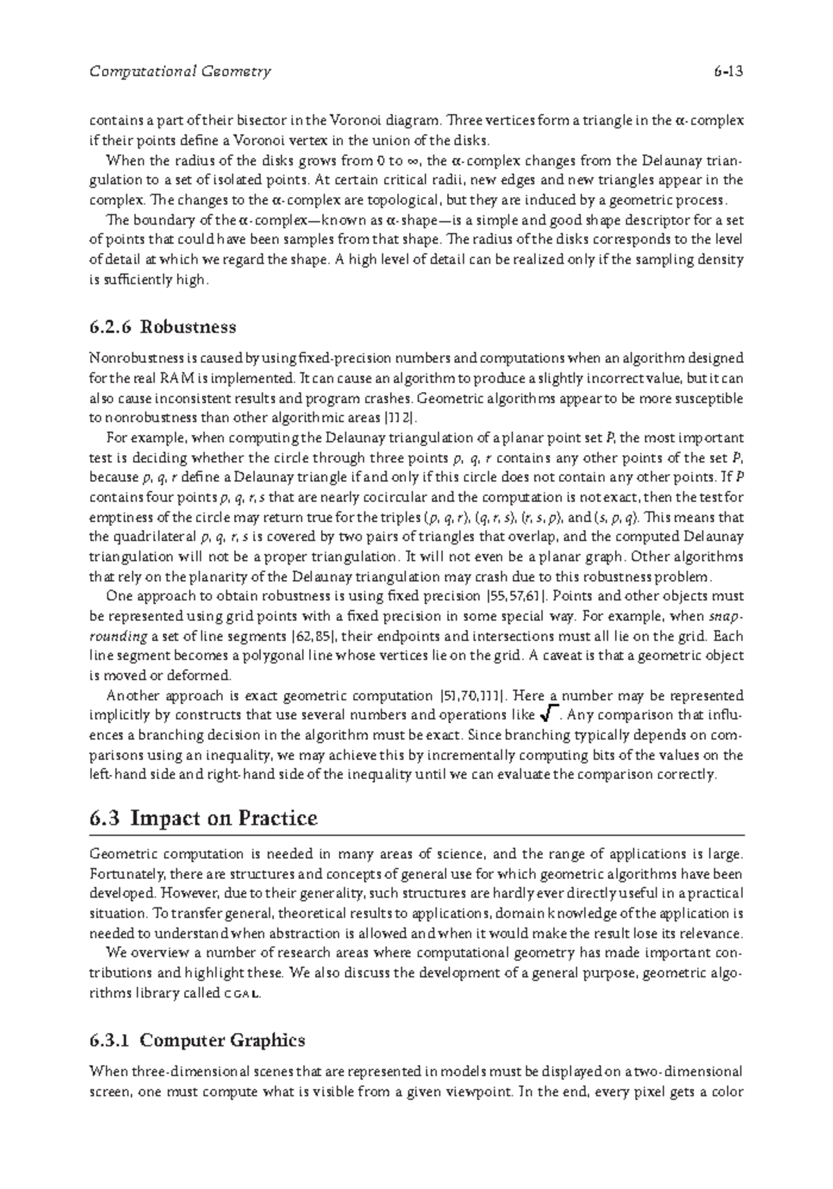 Computing handbook cse (96) - Computational Geometry 6- 13 contains a part of their bisector in ...