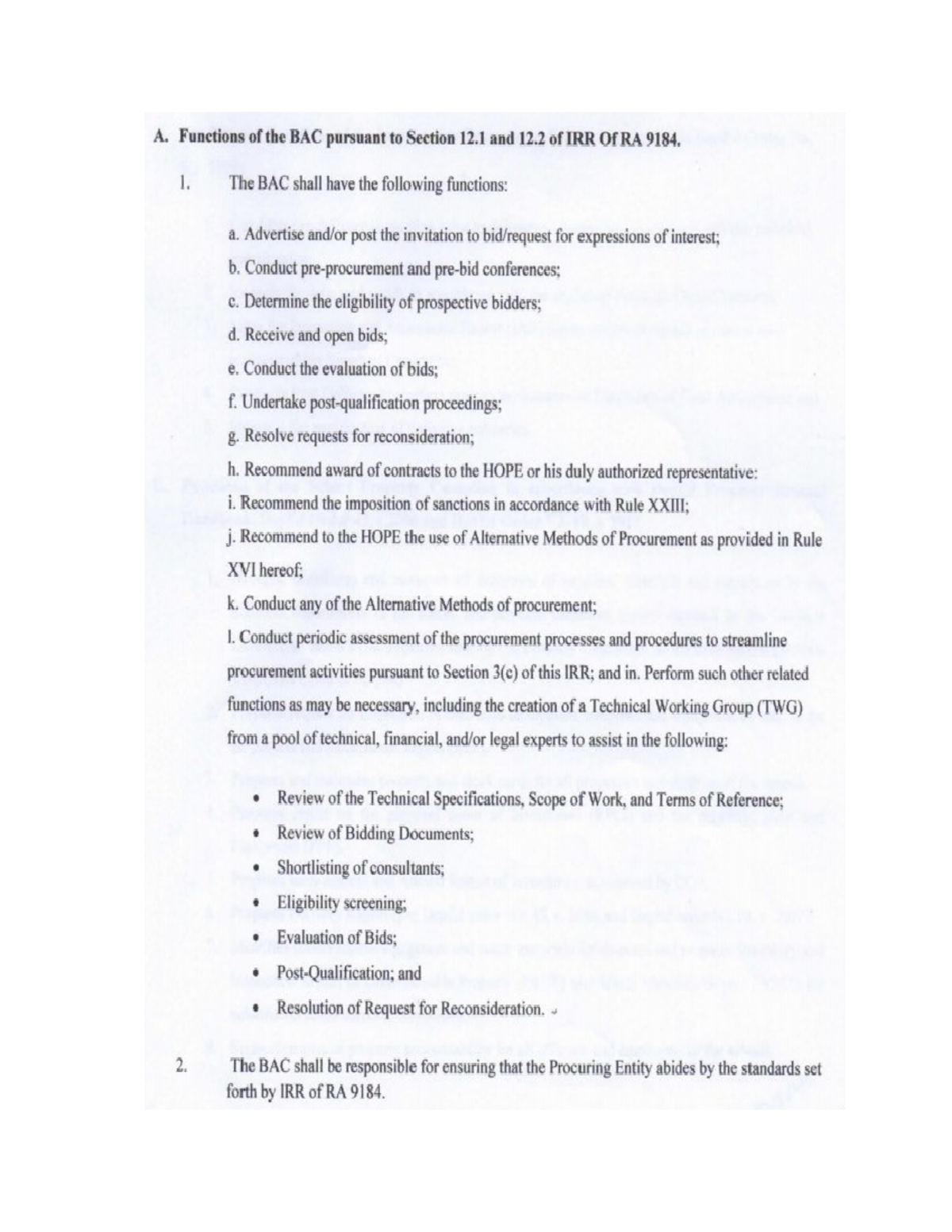 BAC Functions - NONE - Economic Development - Studocu