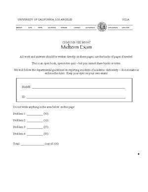 Hw1 - Homework 1 - CS180 Homework 1 Due: April 19, 11:59pm (10 pt) Decide whether you think the ...