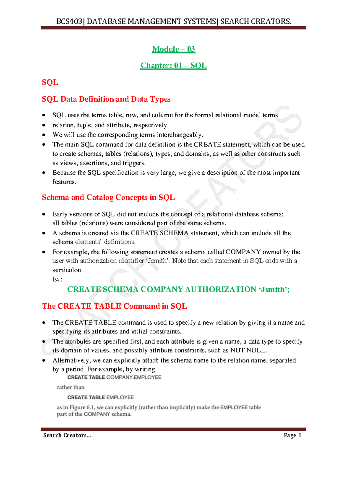 Dbms Module 03 A Database Management System Dbms Refers To The Technology For Creating And