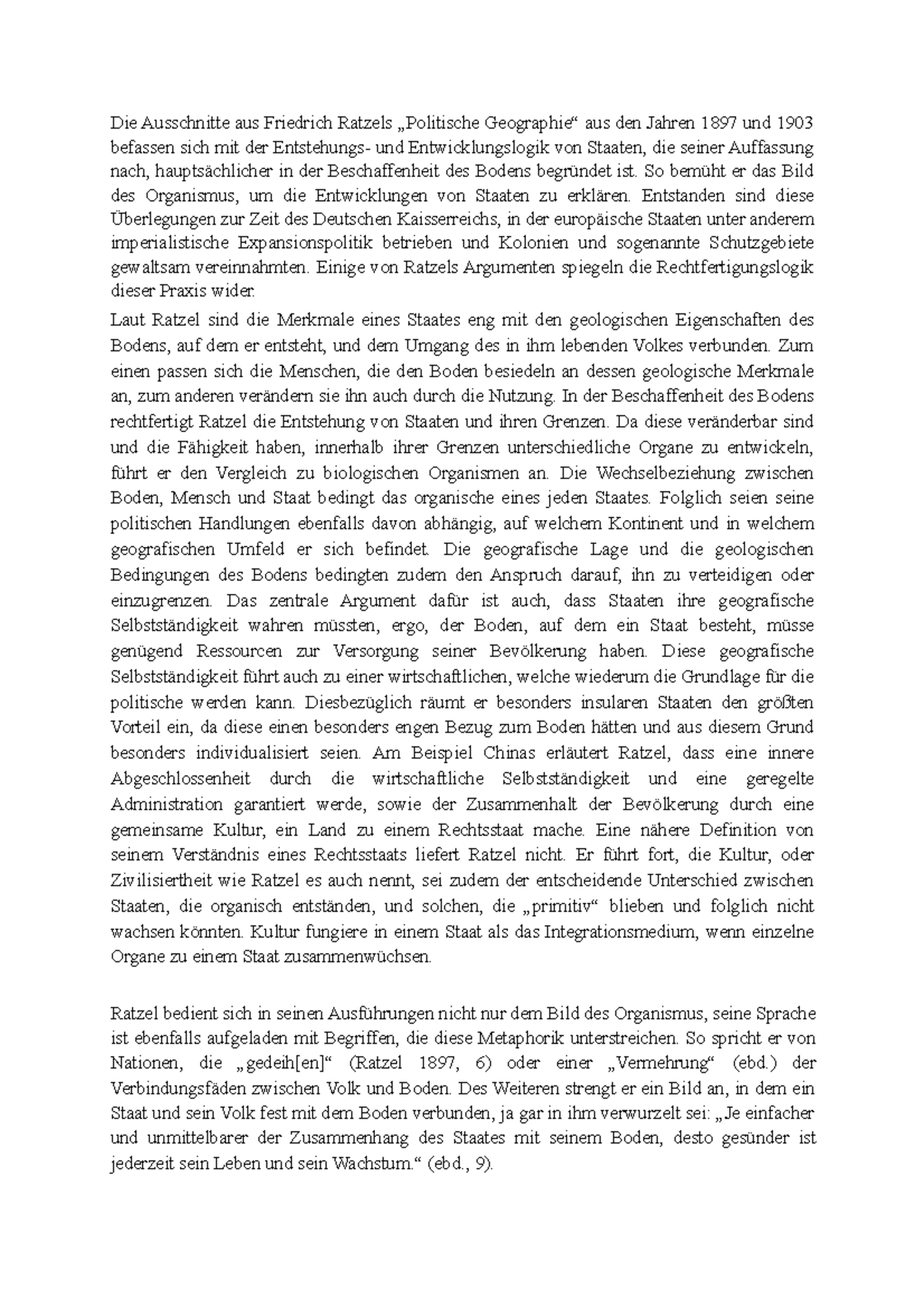 Friedrich Ratzel “Politische Geographie” (1. Auflage von 1897 und 2 ...