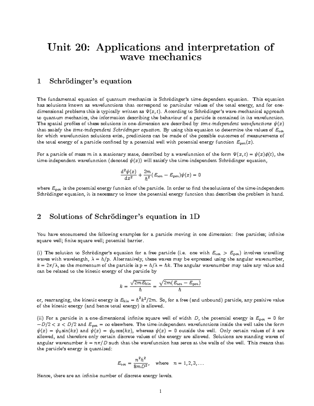 Unit20-summary - Summary of OU S217 Unit 20 - Unit 20: Applications and ...