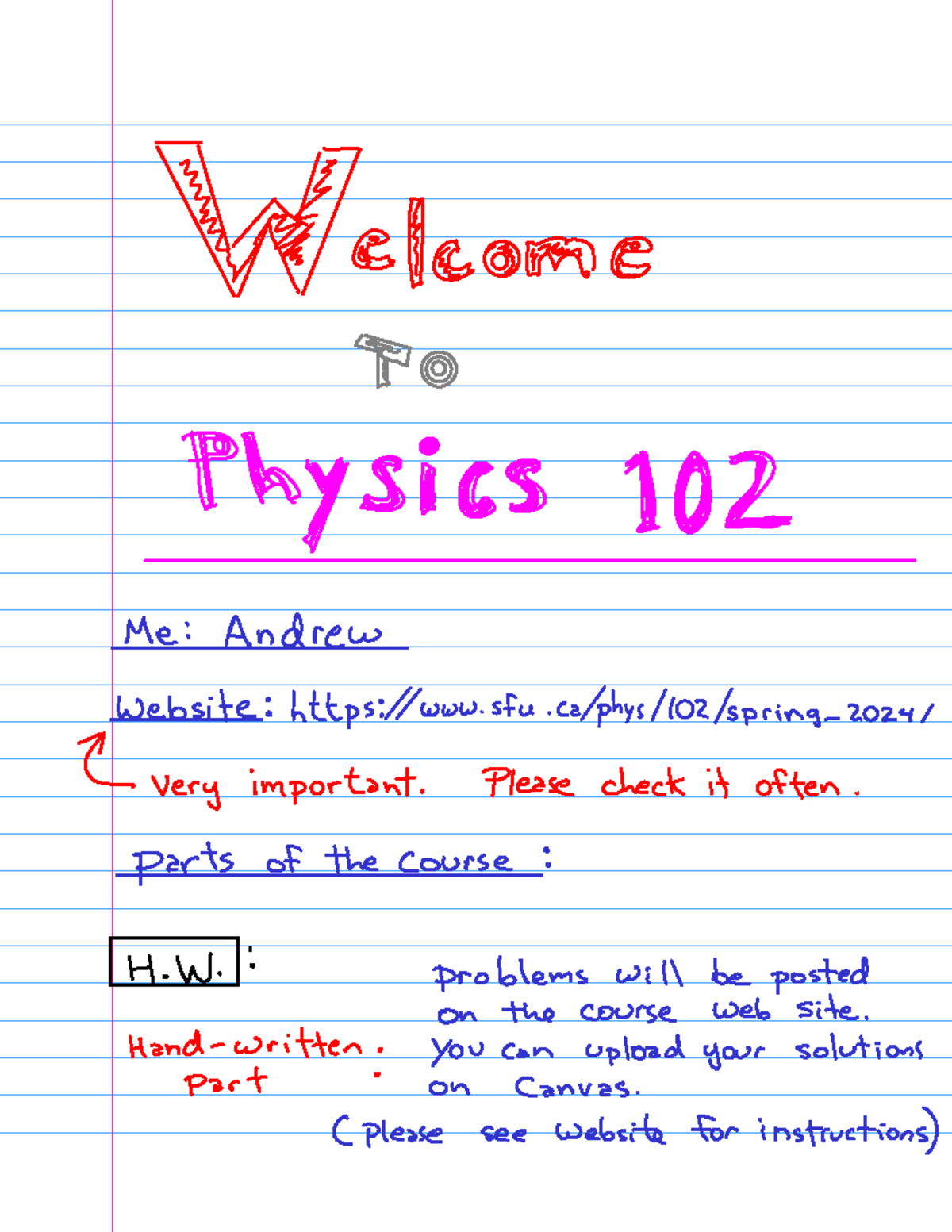 Lectures 1 - Lecture slides - PHYS 102 - Studocu