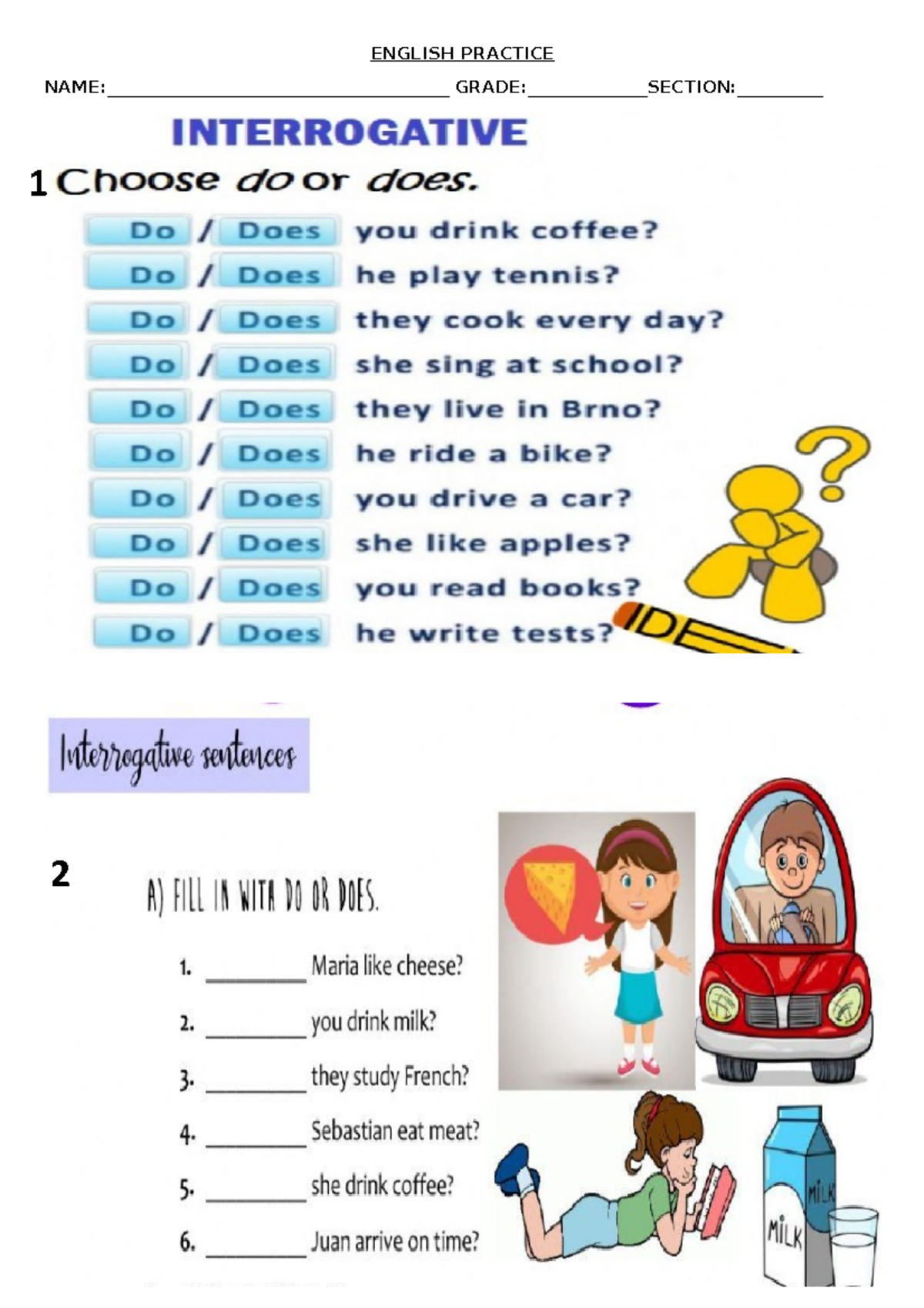 English Practice Simple Present - Interrogative Negative - Ingles - 1 ...