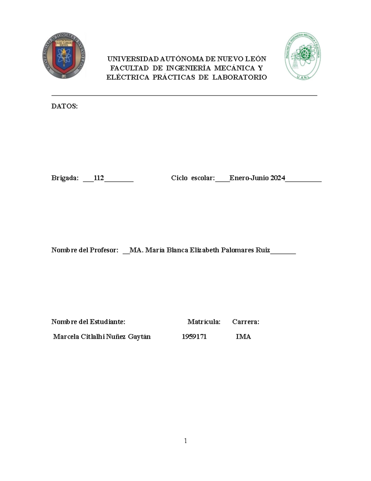 MCNG ACT01 - practica 1 - 1 UNIVERSIDAD AUTÓNOMA DE NUEVO LEÓN FACULTAD ...