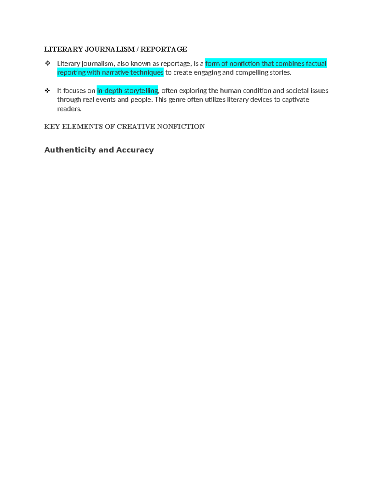 CNF Reviewer - Practical Research - LITERARY JOURNALISM / REPORTAGE ...