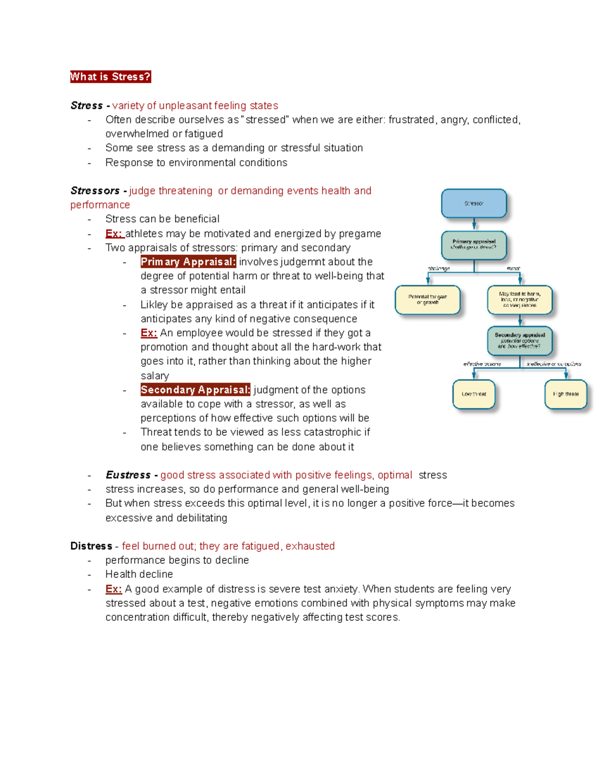 Essentials of Psychology Notes - Chapter 14(Stress, Lifestyle, and ...