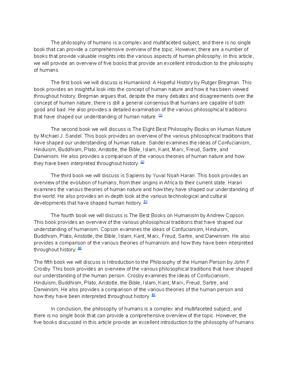 Untitled document - A essay of humans - The philosophy of humans is a ...