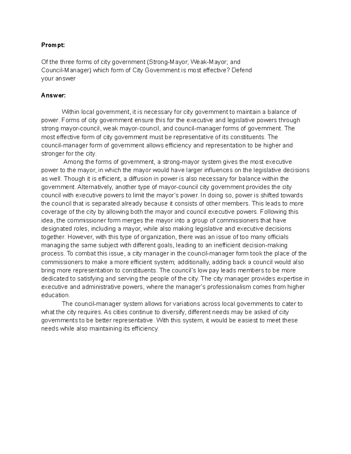 City Government s Effectiveness Prompt Of The Three Forms Of City Government Strong Mayor city-government-s-effectiveness-prompt-of-the-three-forms-of-city-government-strong-mayor