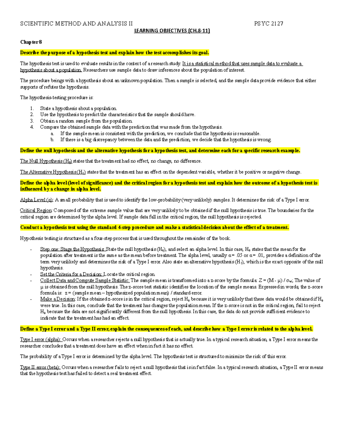 Learning Objectives - Book - LEARNING OBJECTIVES (CH-11) Chapter 8 ...