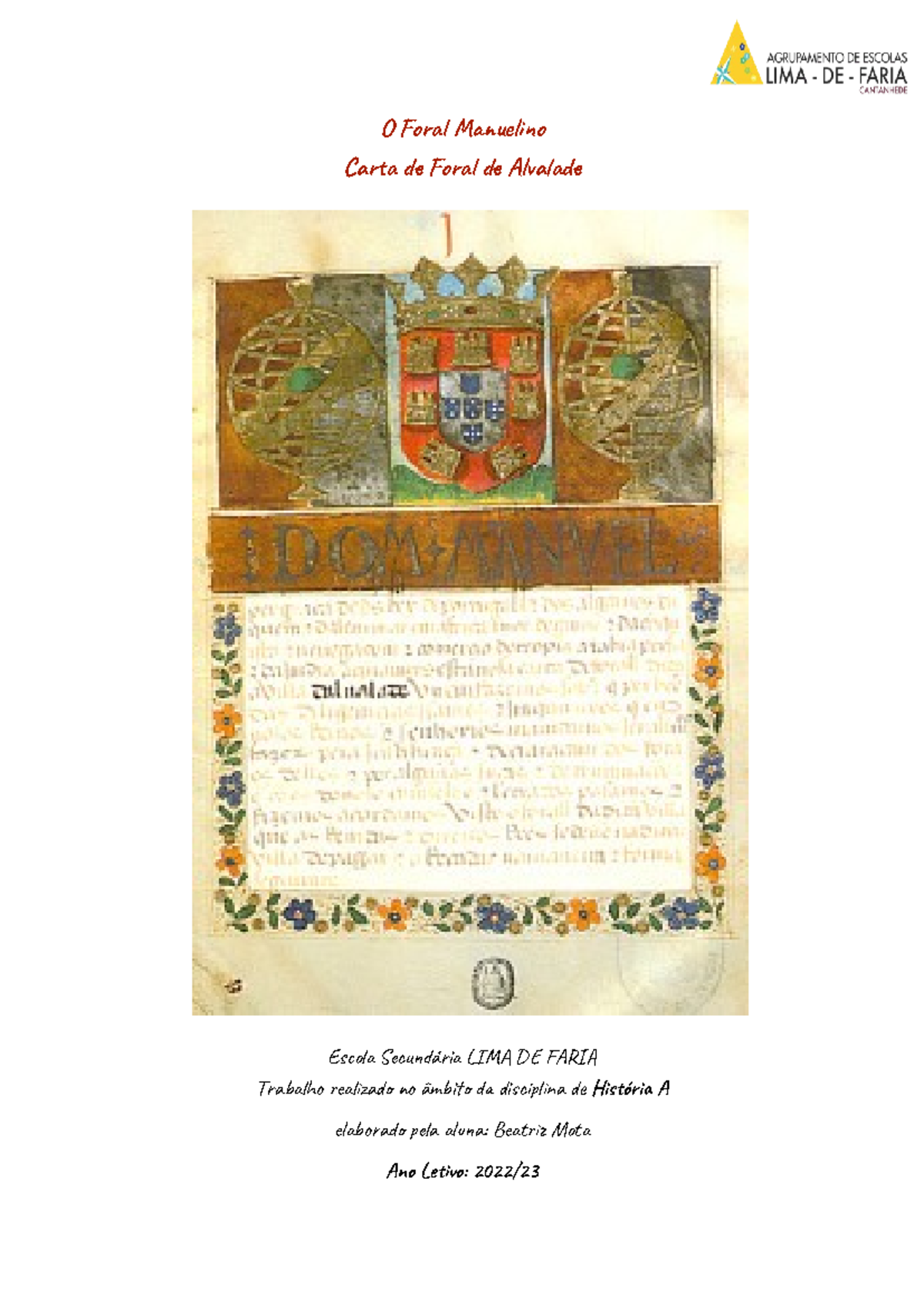 O Foral Manuelino - Trabalho de pesquisa. - O Foral Manuelino Carta de ...