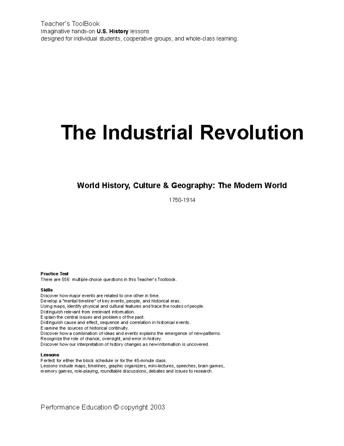 Large Resource - industrial revolution answer key us history - Teacher ...