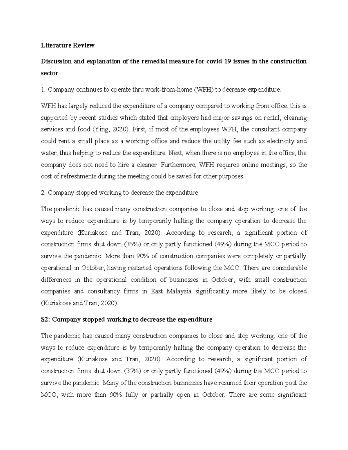 CCI - Discussion and explanation of the remedial measure for covid-19 ...