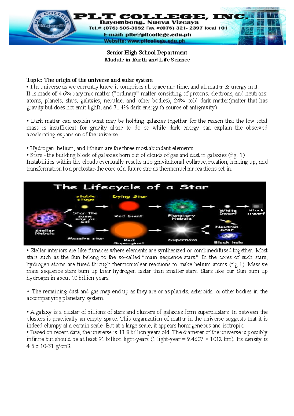 Module 1 ELS - informative - Senior High School Department Module in ...