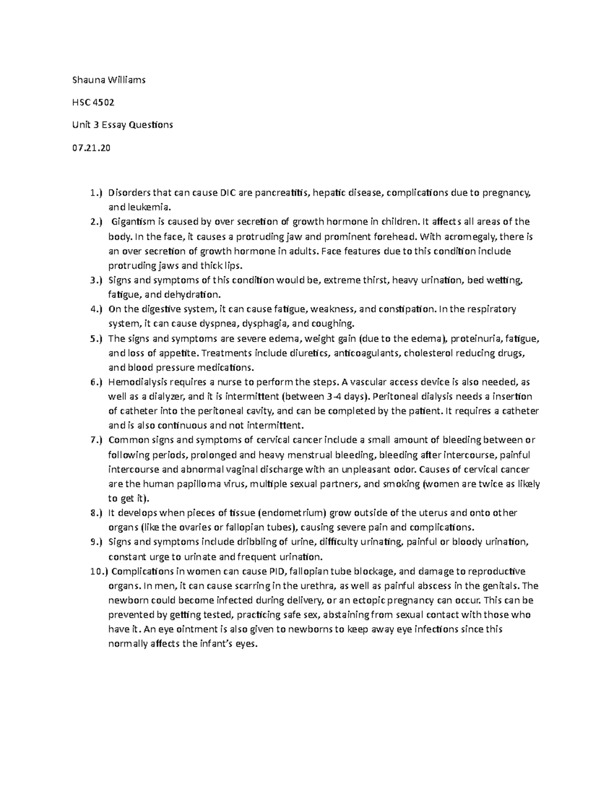 HSC 4502 Unit 3 Essay Questions - Shauna Williams HSC 4502 Unit 3 Essay ...