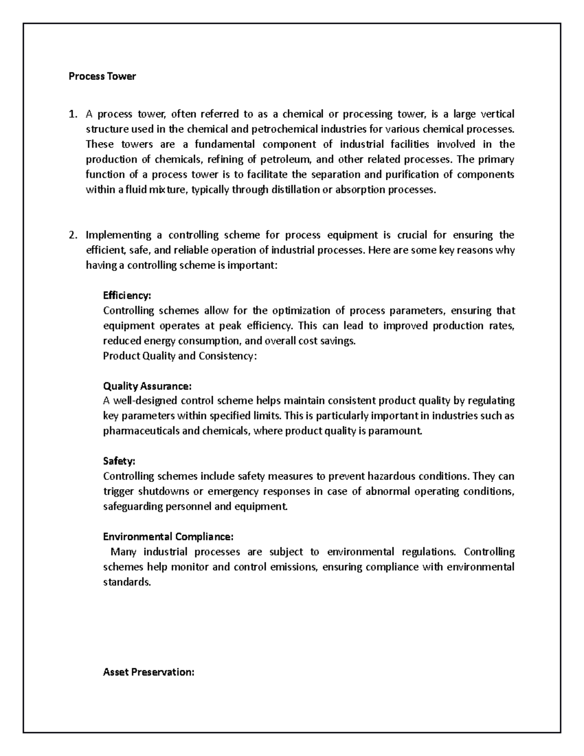 Process Tower - gerjilih - Process Tower A process tower, often ...