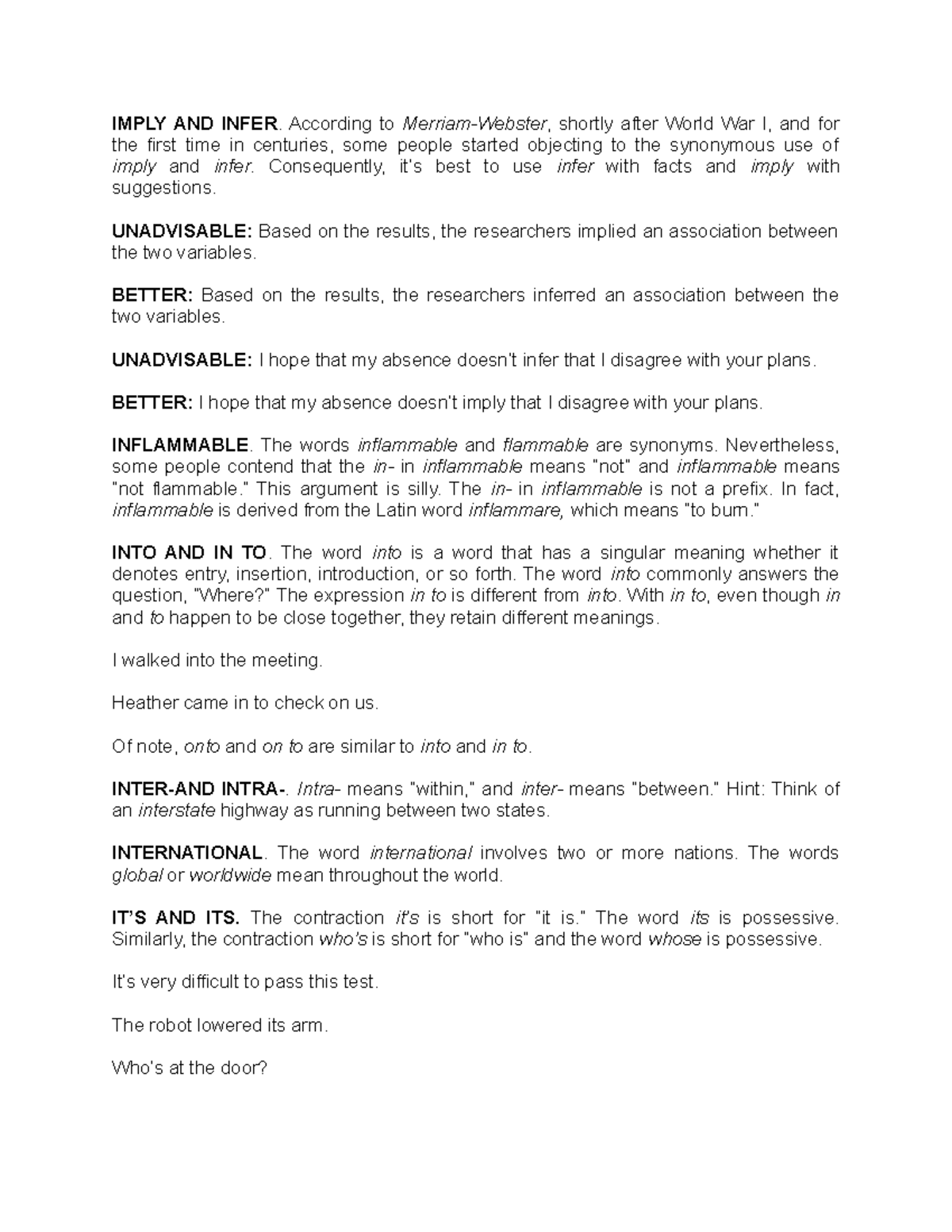 Imply And Infer - IMPLY AND INFER. According to Merriam-Webster ...