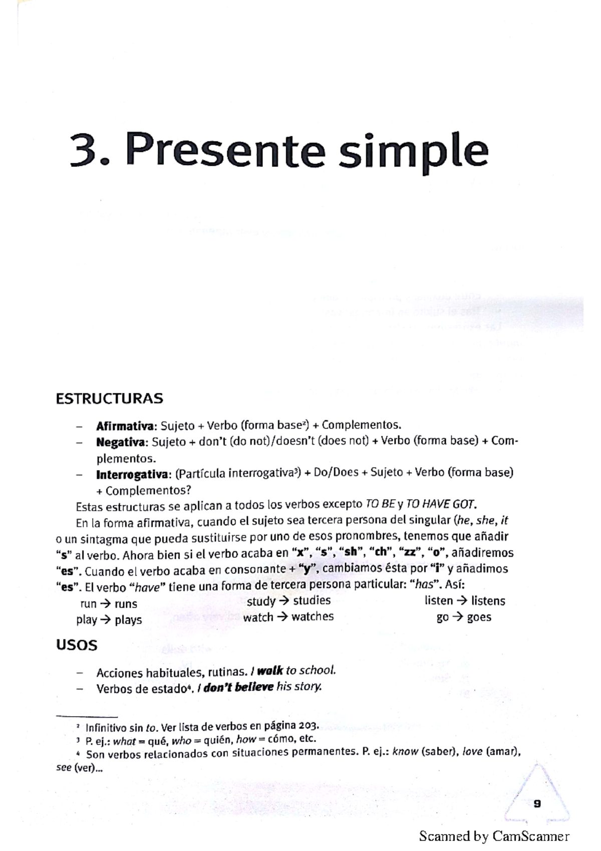 7) Present Simple (grammar) - INGLÉS - Scanned by CamScanner Scanned by ...