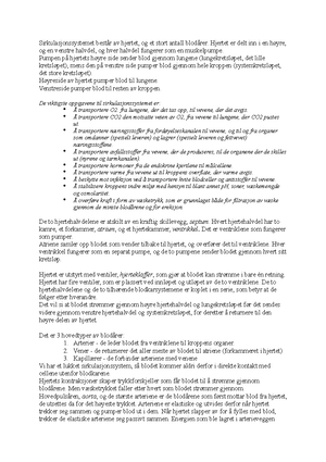 3 - noe notater fra forelesning om sirkulasjonssystemet. med noe fra boka - Sirkulasjonssystemet ...